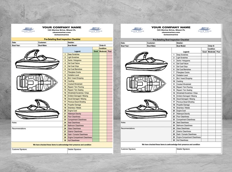 Bow Rider Boat Pre-inspection Checklist: Detailing & Service (digital Download) - Etsy