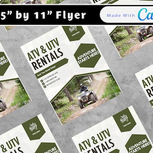 ATV / UTV Rental Flyer Customizable Digital Download Business Flyer ...