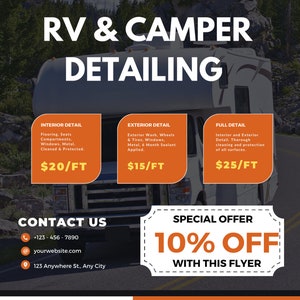 RV Detailing Flyer 5X7 Digital & Printable Edit Online Do It Yourself ...