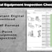 Equipment Rental Pre-inspection Checklist for Construction, Landscaping ...
