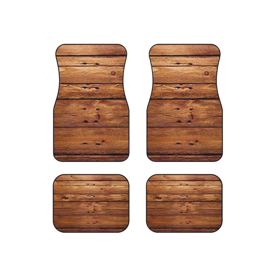 Rustic Wood 4 Design Vehicle Floor Mats, Auto Parts, Accessories, Decor ...