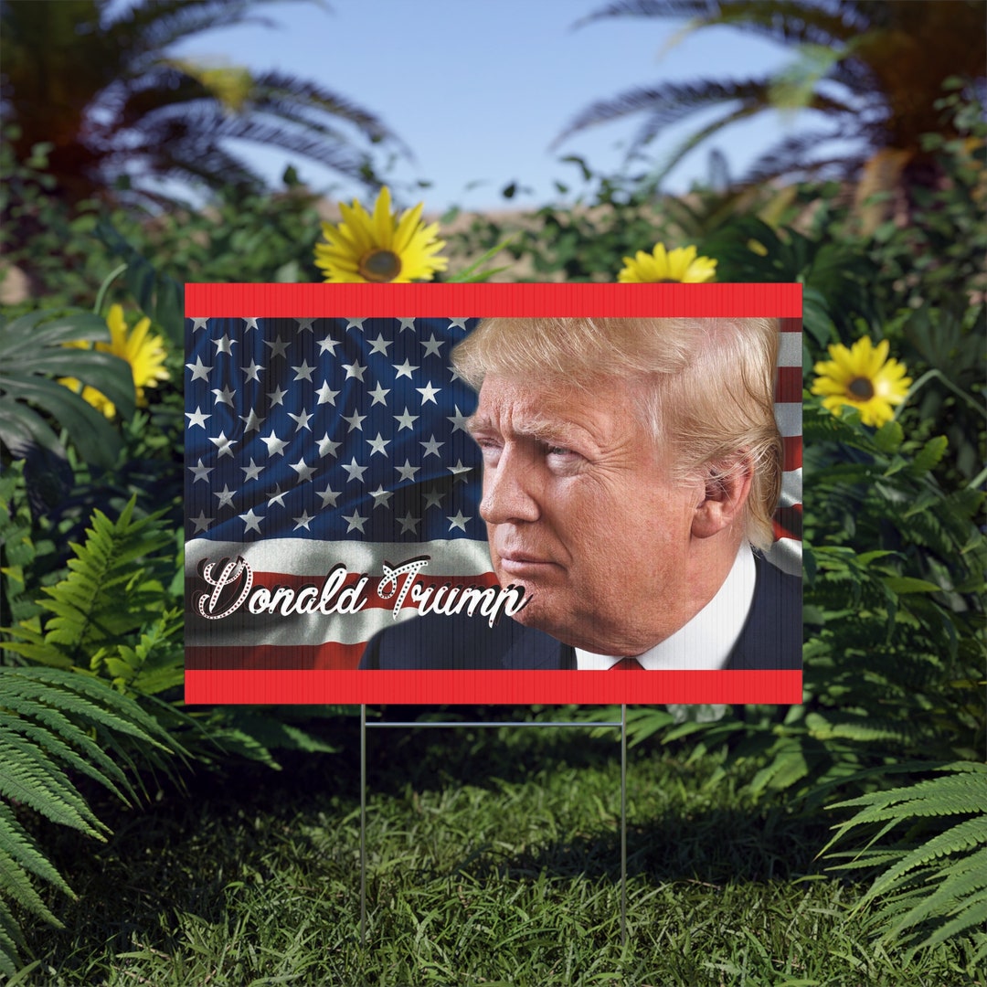 Donald Trump Yard Lawn Sign Outdoor Tools Accessories Decor Red White ...