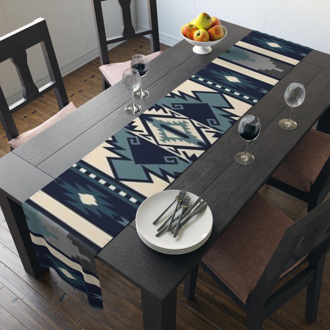 Southwestern Table Runner (poly) Navajo Kitchen Western Dinning Room ...