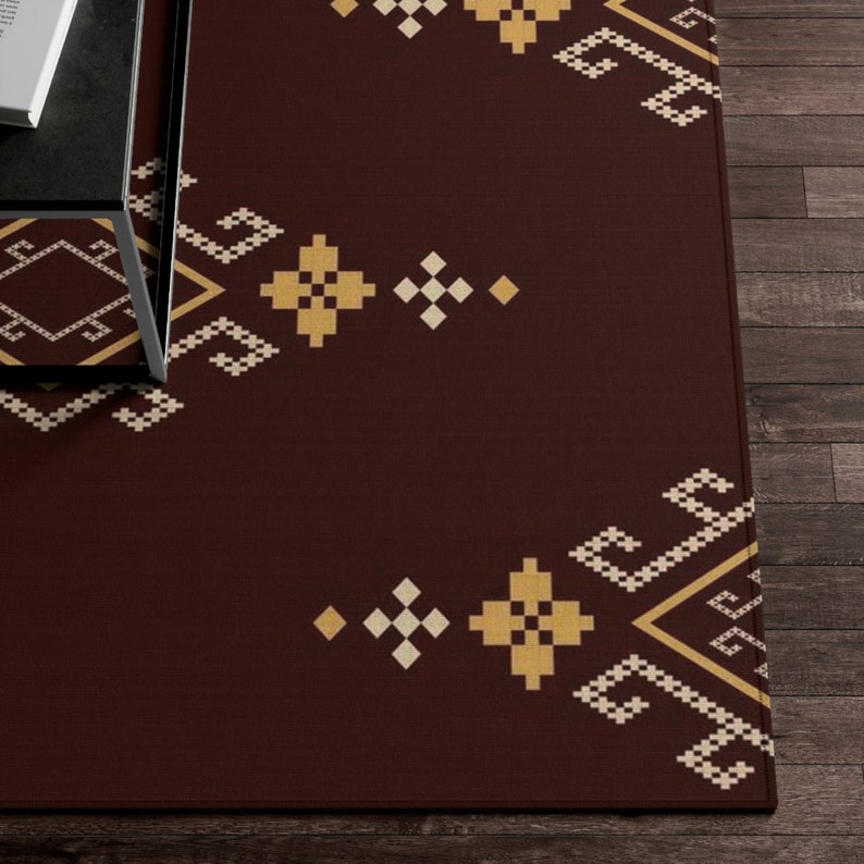 Classy & Elegant Dark Red and Gold Rug/ Home Decor, Accessories, Linens ...