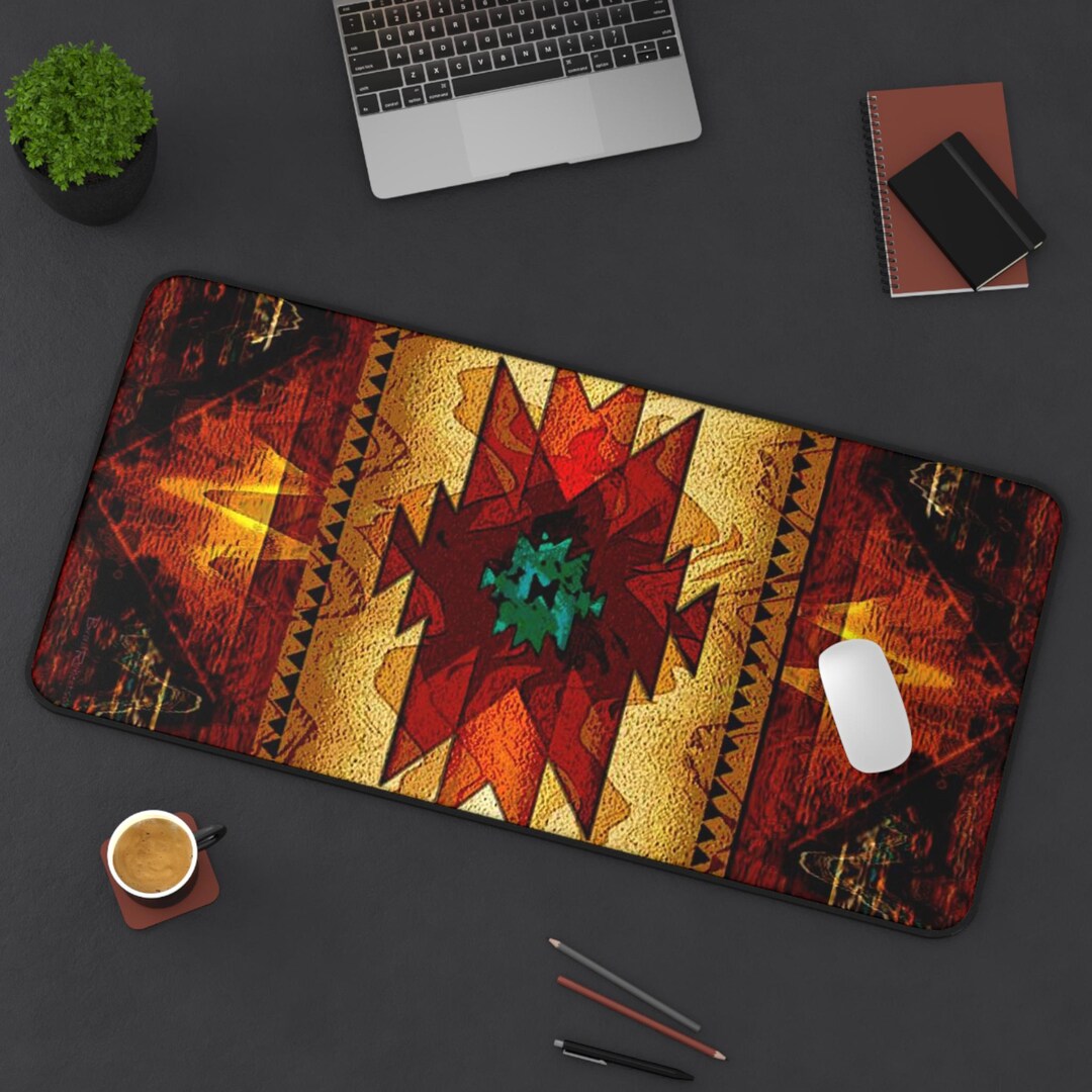 Native American Desk Mat, Navajo Mouse Pad, Aztec Office School ...