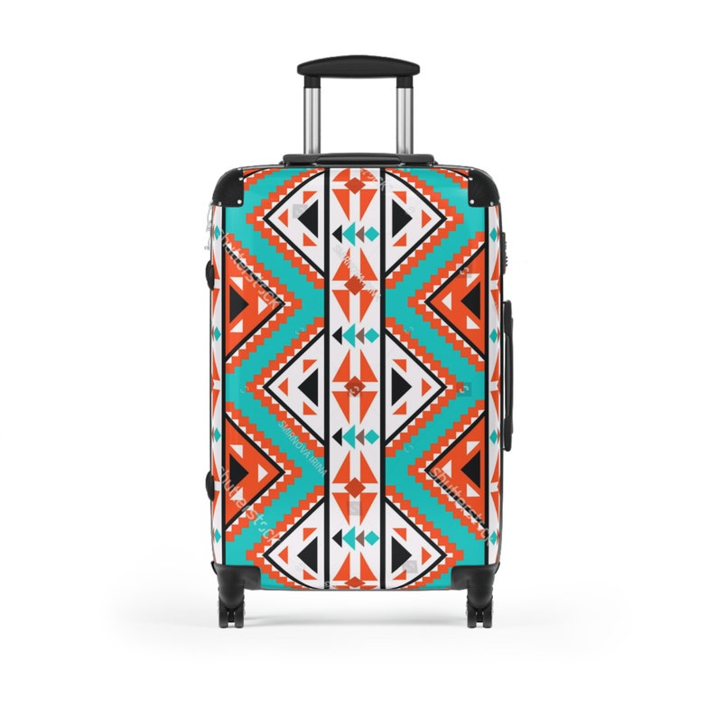 Southwestern Aztec Navajo Native Tribal Western American Suitcase ...