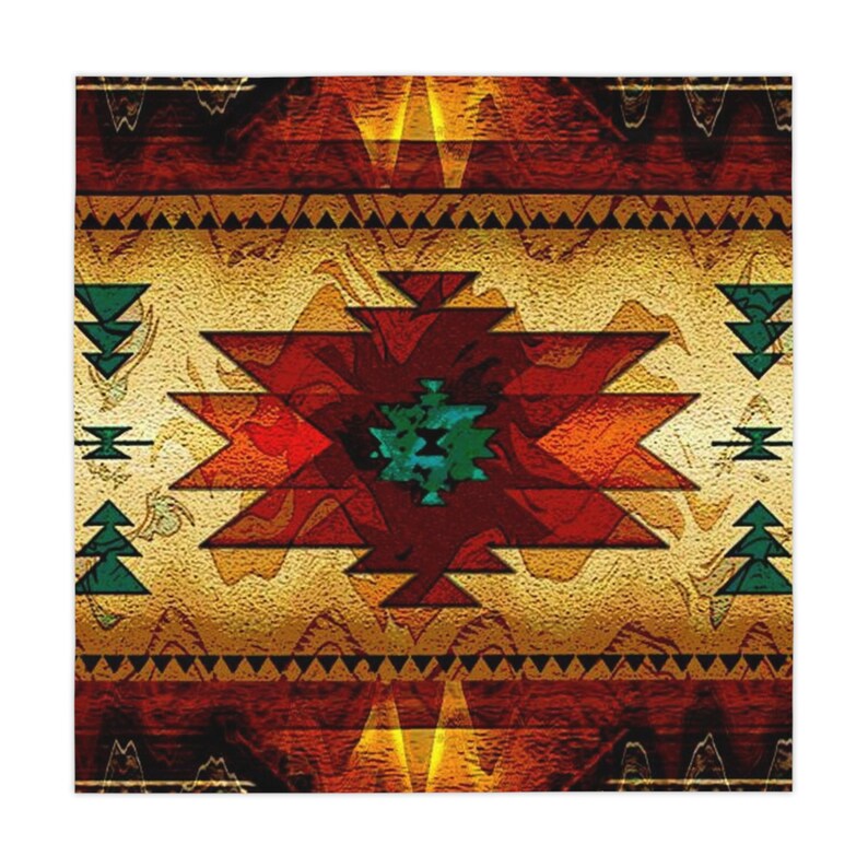 Navajo, Aztec, Southwestern, Native American, Western, Cabin Tablecloth ...