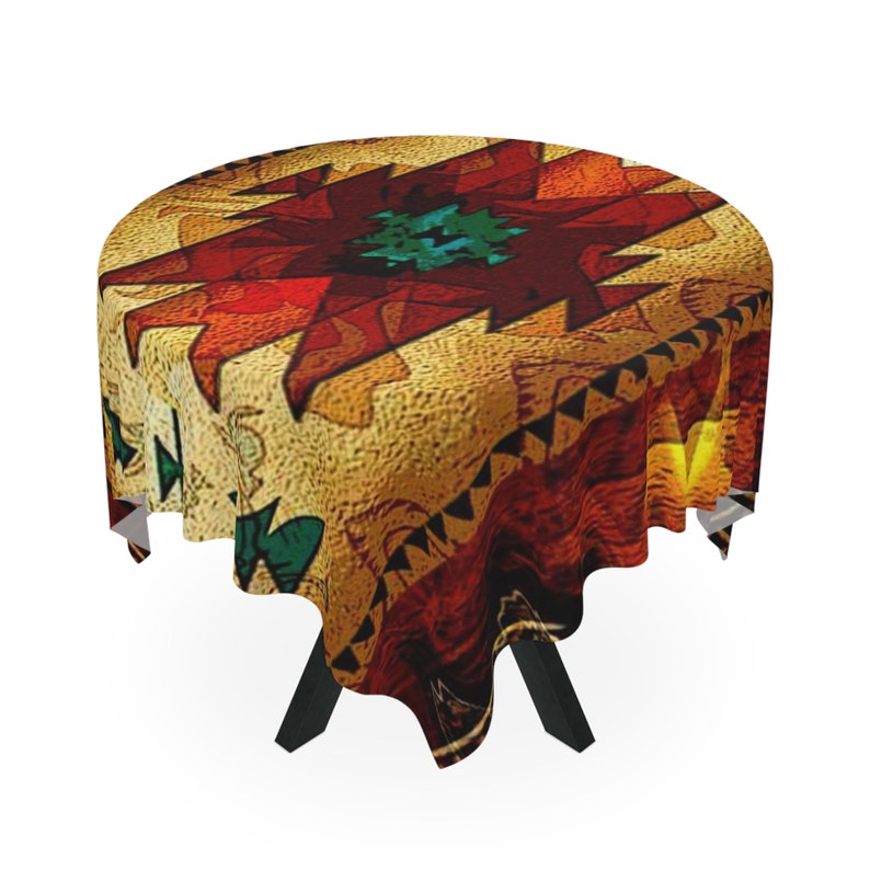 Navajo, Aztec, Southwestern, Native American, Western, Cabin Tablecloth ...