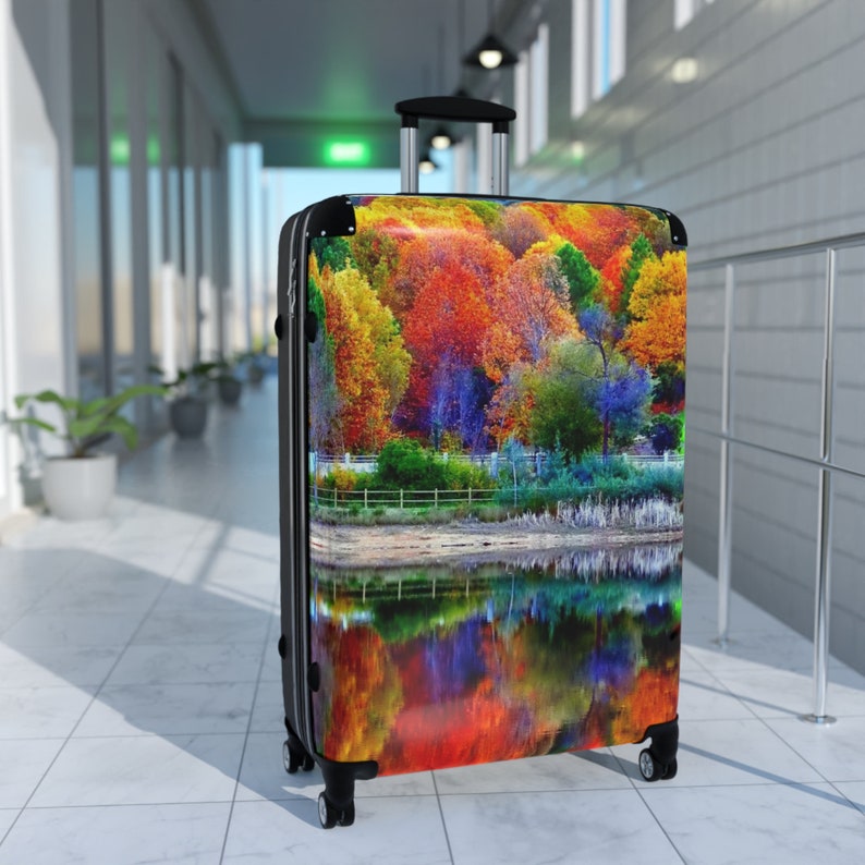Fall Autumn Trees Lake Luggage/travel Accessories Decor Tote Backpack ...