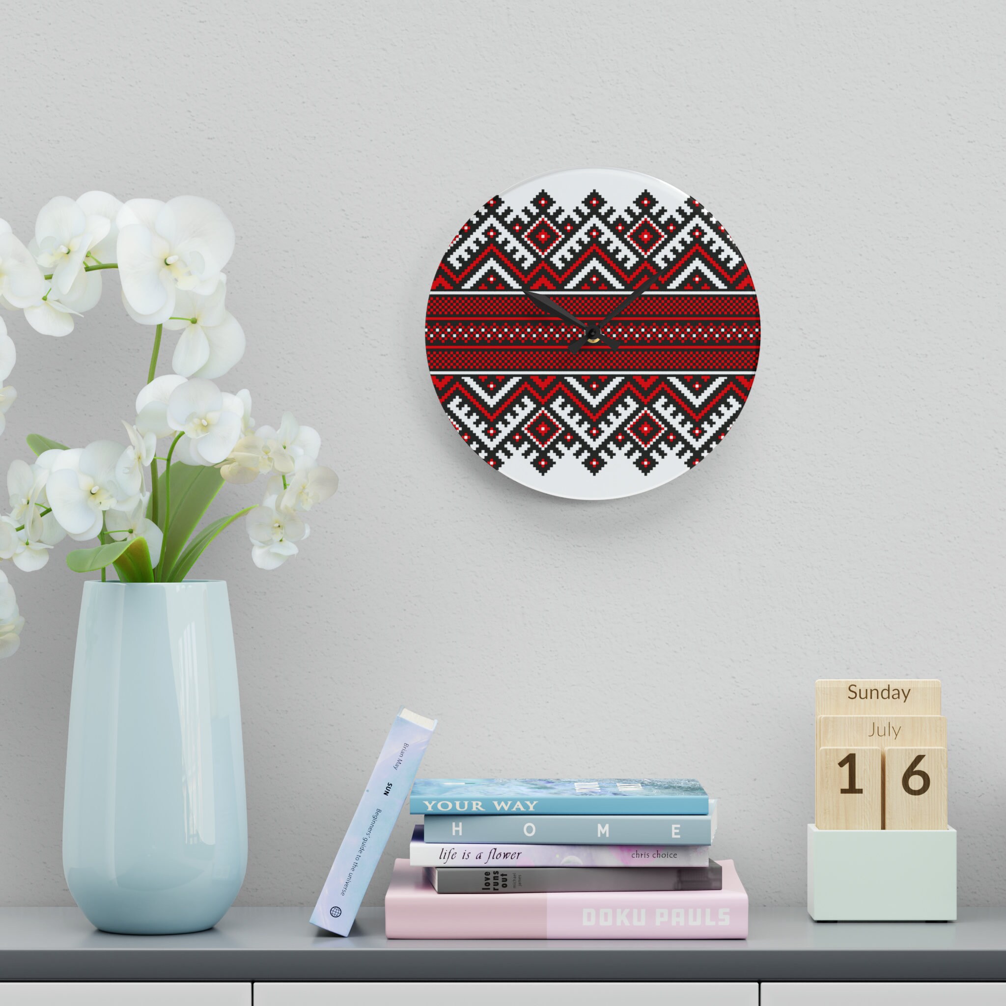 Southwestern Wall Clock/aztec Design/wall - Etsy