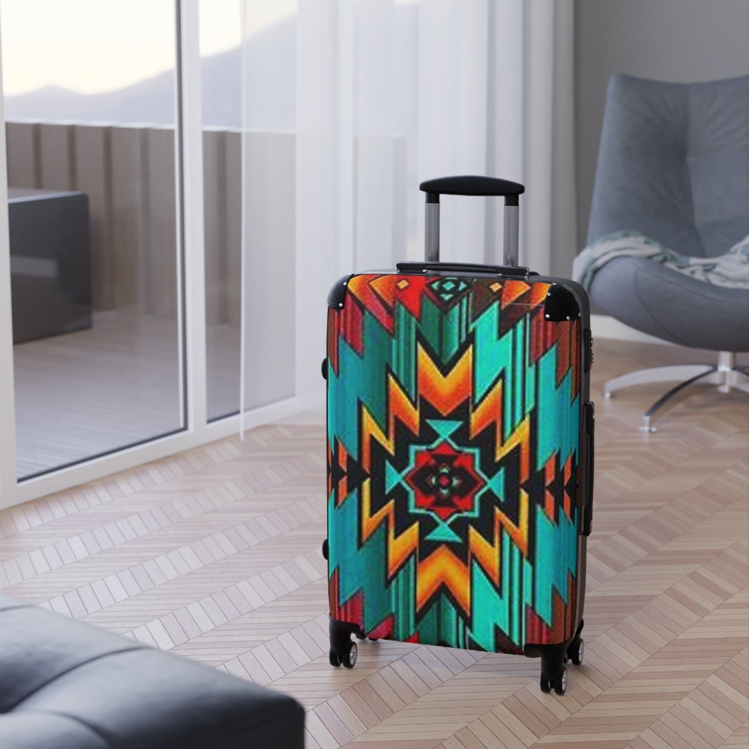 Southwestern, Aztec, Western, Navajo, Native American Tribal Suitcase ...
