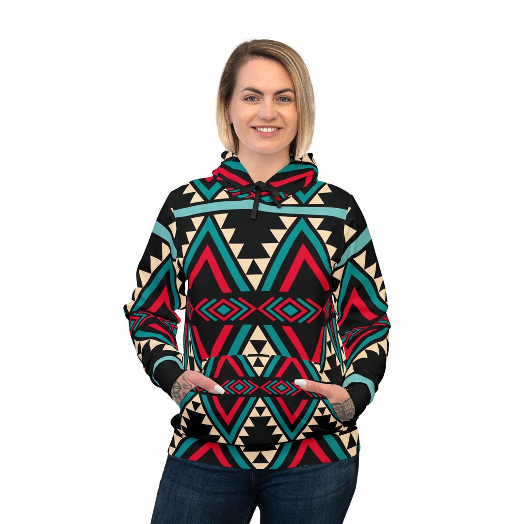 Aztec Athletic Hoodie Navajo Shirt Native American Top Southwestern ...