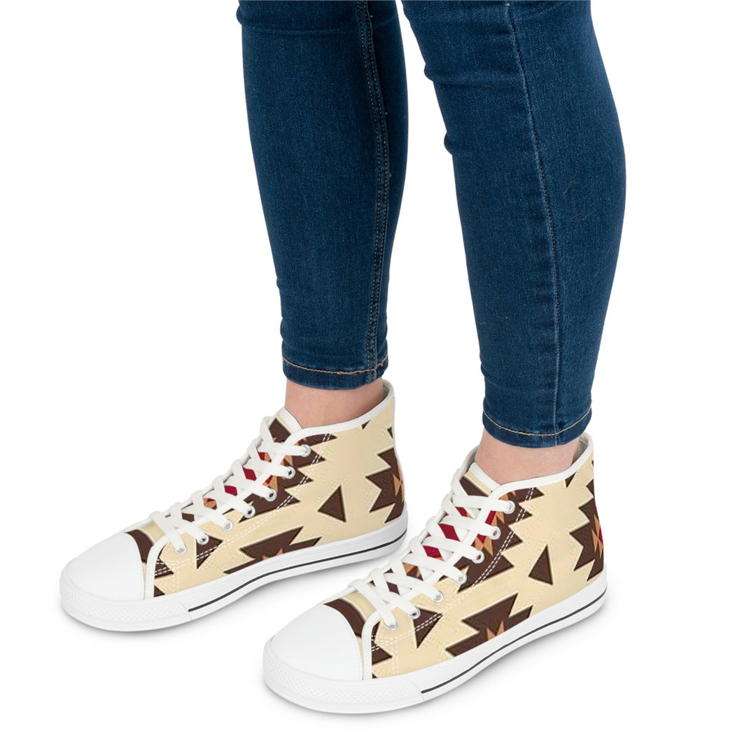 Womens Navajo Design Sneakers / Native American Shoes / Tennis Shoes ...
