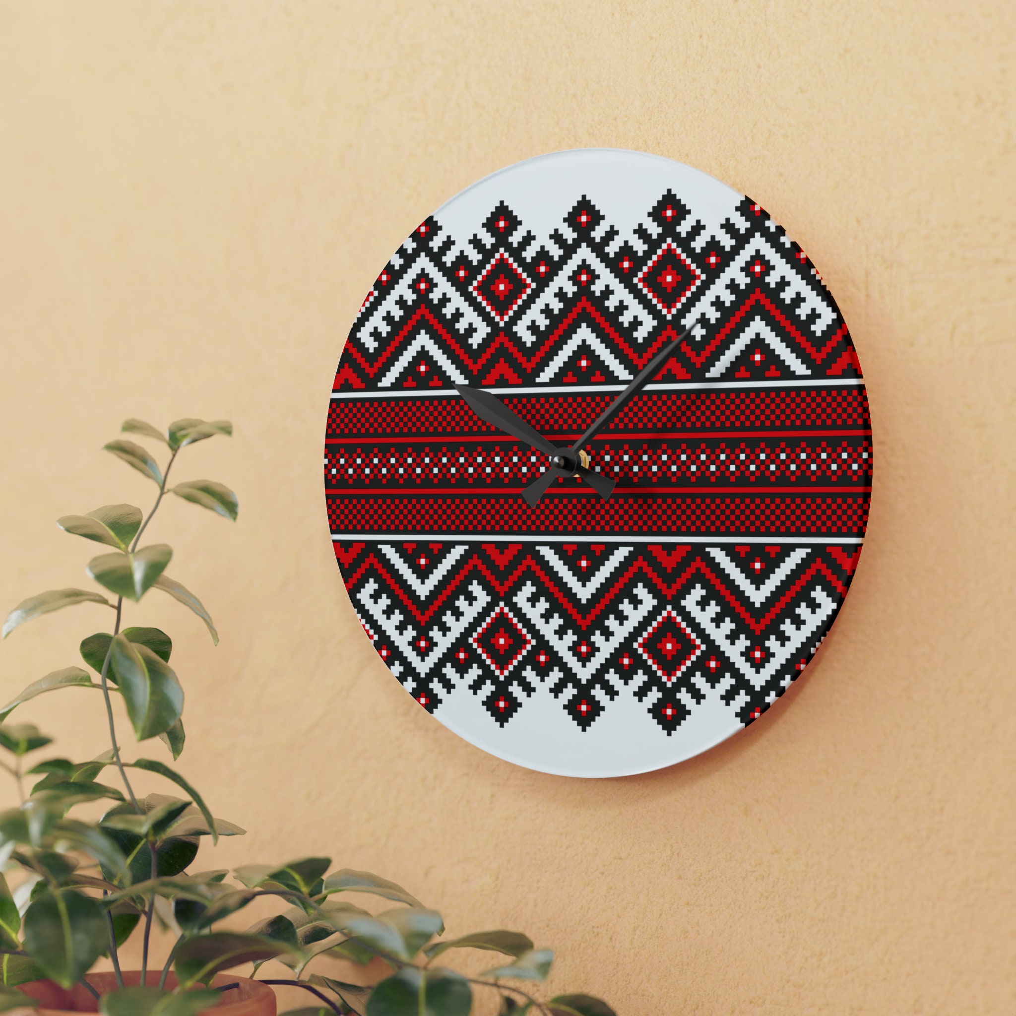 Southwestern Wall Clock/aztec Design/wall - Etsy