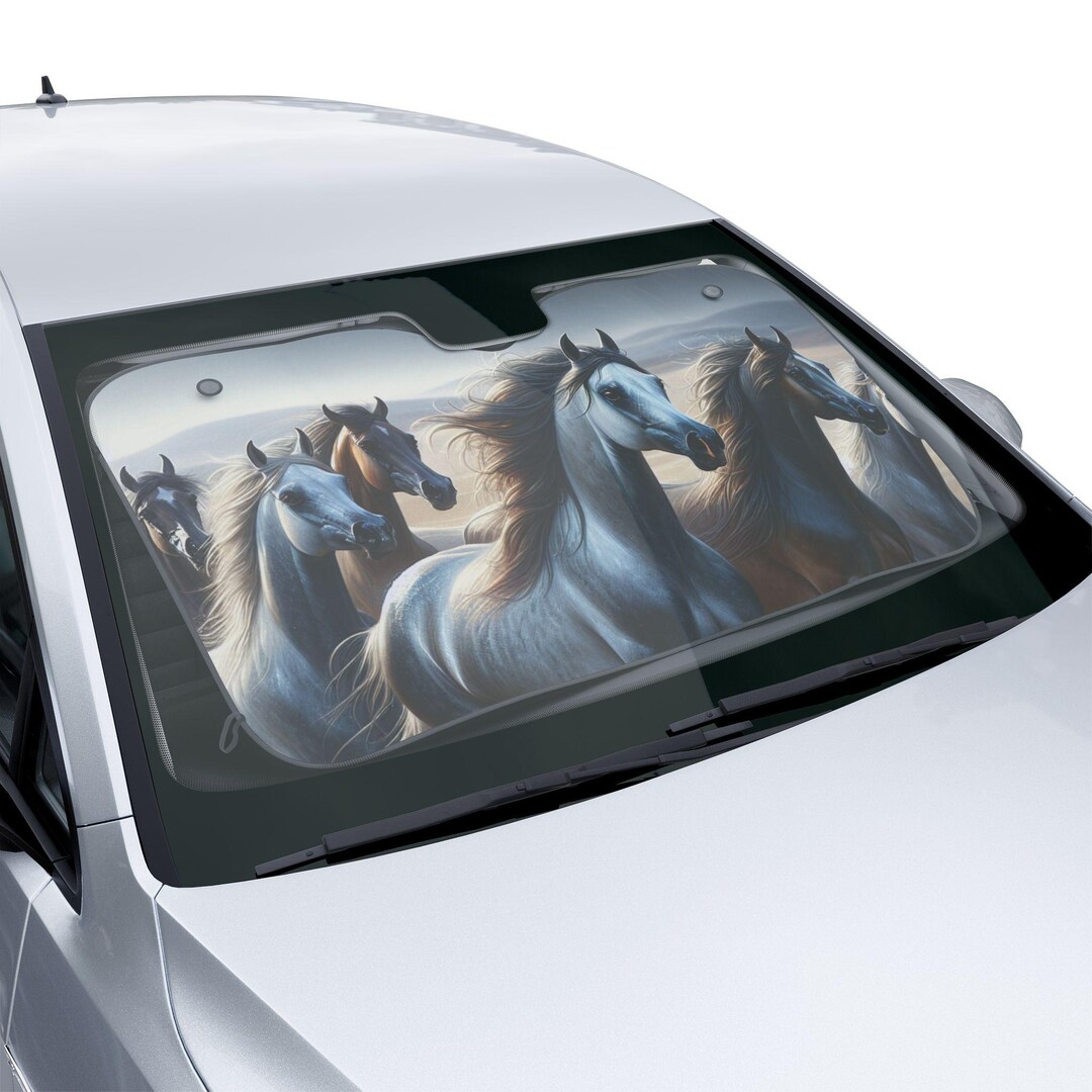 Arabian Horse Vehicle Sun Shades Vehicle Sunblock Auto Accessories ...