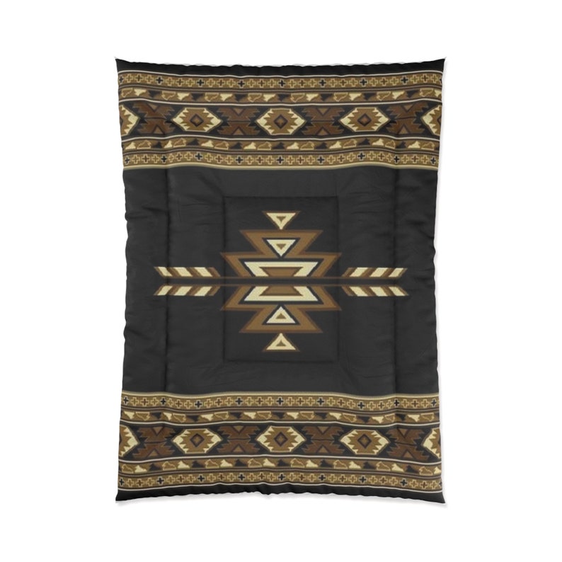 Brown And Black Navajo Native American Tribal Aztec Southwestern