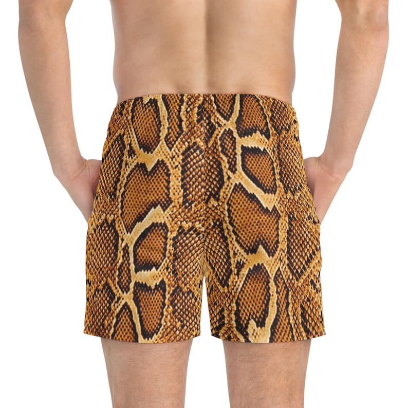 Mens Snake Skin Design Swim Trunks Boxers Shorts Summer Wear ...