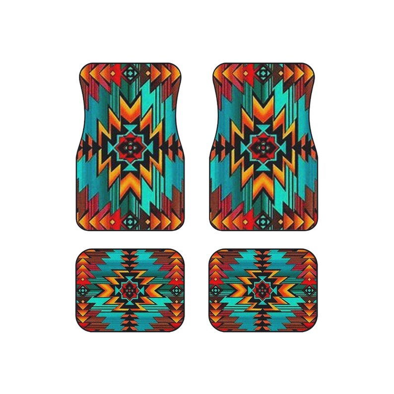 Southwestern Navajo Aztec Western Tribal Native American Vehicle Floor ...