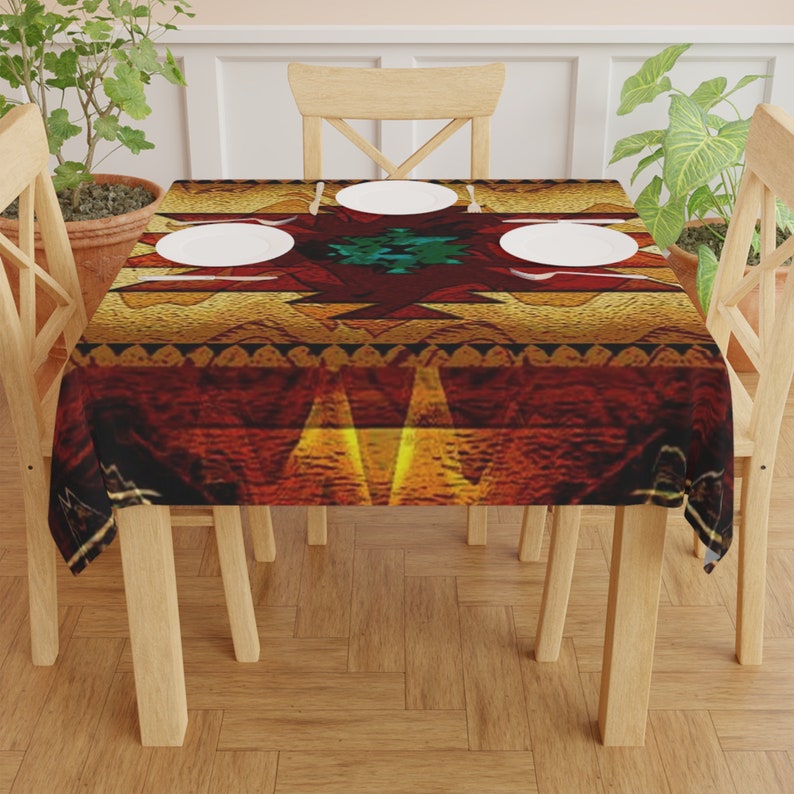 Navajo, Aztec, Southwestern, Native American, Western, Cabin Tablecloth ...