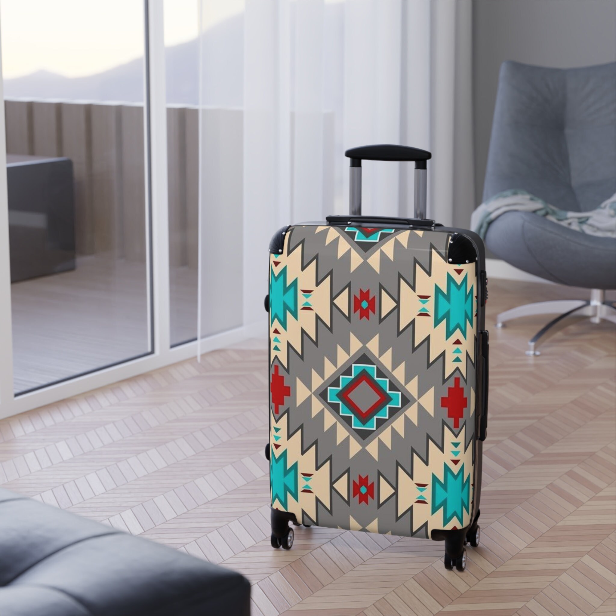 Southwestern, Western, Navajo, Native American, Aztec Suitcase/luggage ...