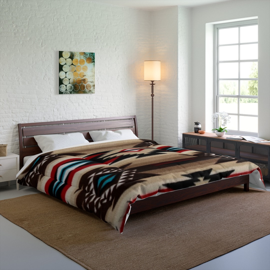 Southwestern, Navajo, Aztec, Native American, Western, Tribal Comforter ...