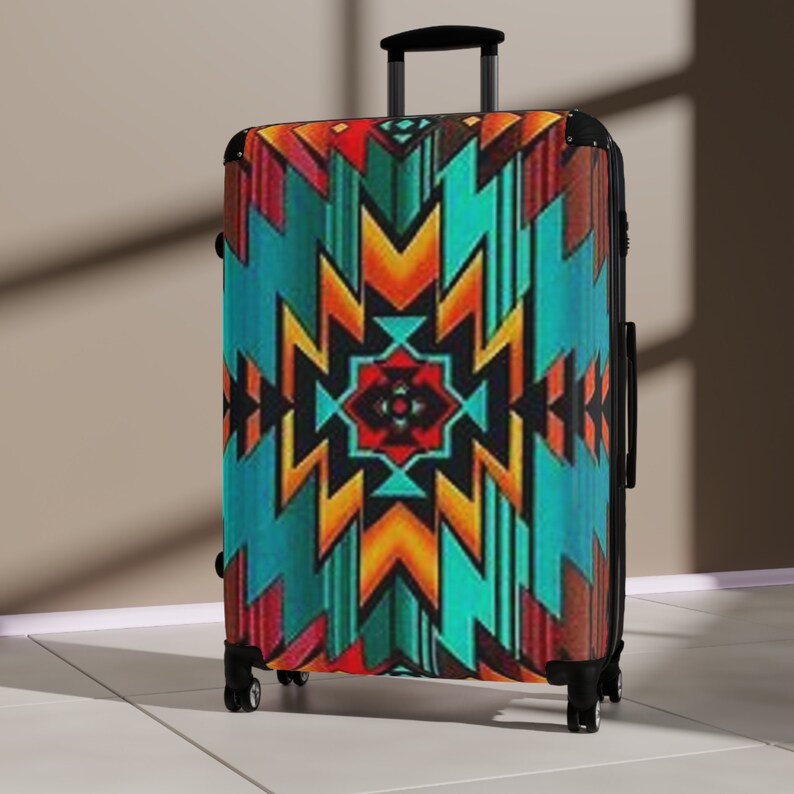 Southwestern, Aztec, Western, Navajo, Native American Tribal Suitcase ...