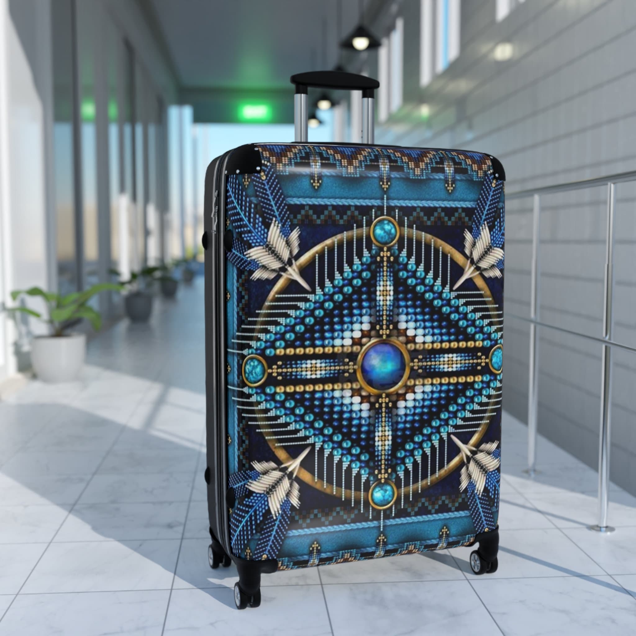 Navajo Suitcases Aztec Luggage Southwestern Travel Accessories Decor ...