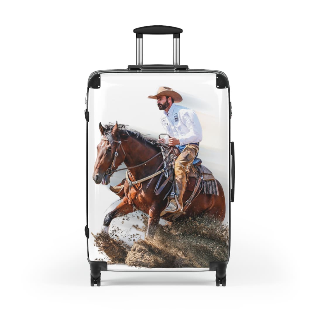 Reining Horse Suitcase Cowboy Luggage Travel Accessories Western Decor ...