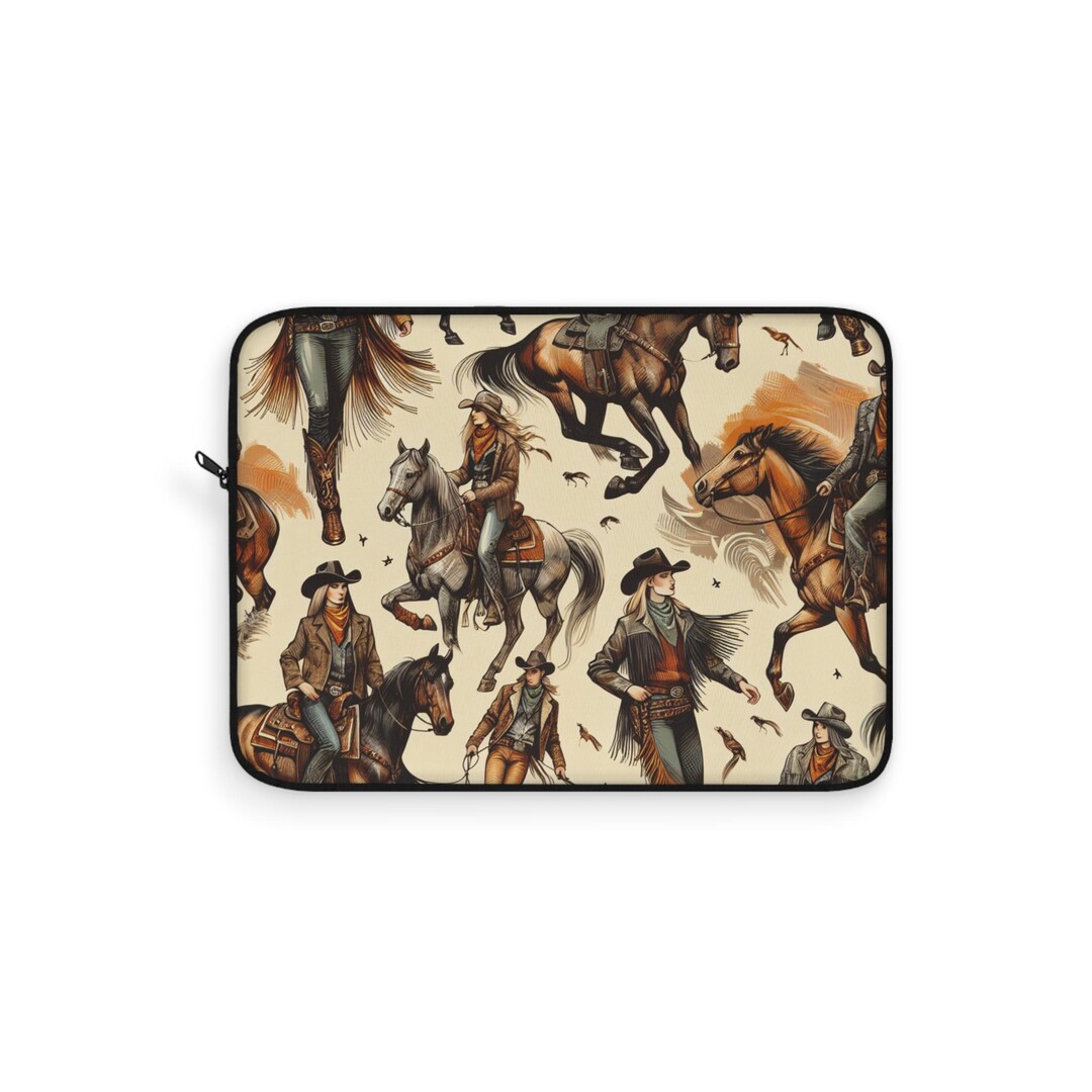 Western Laptop Sleeve Cowgirl Computer Cover Bag Office School Supplies ...