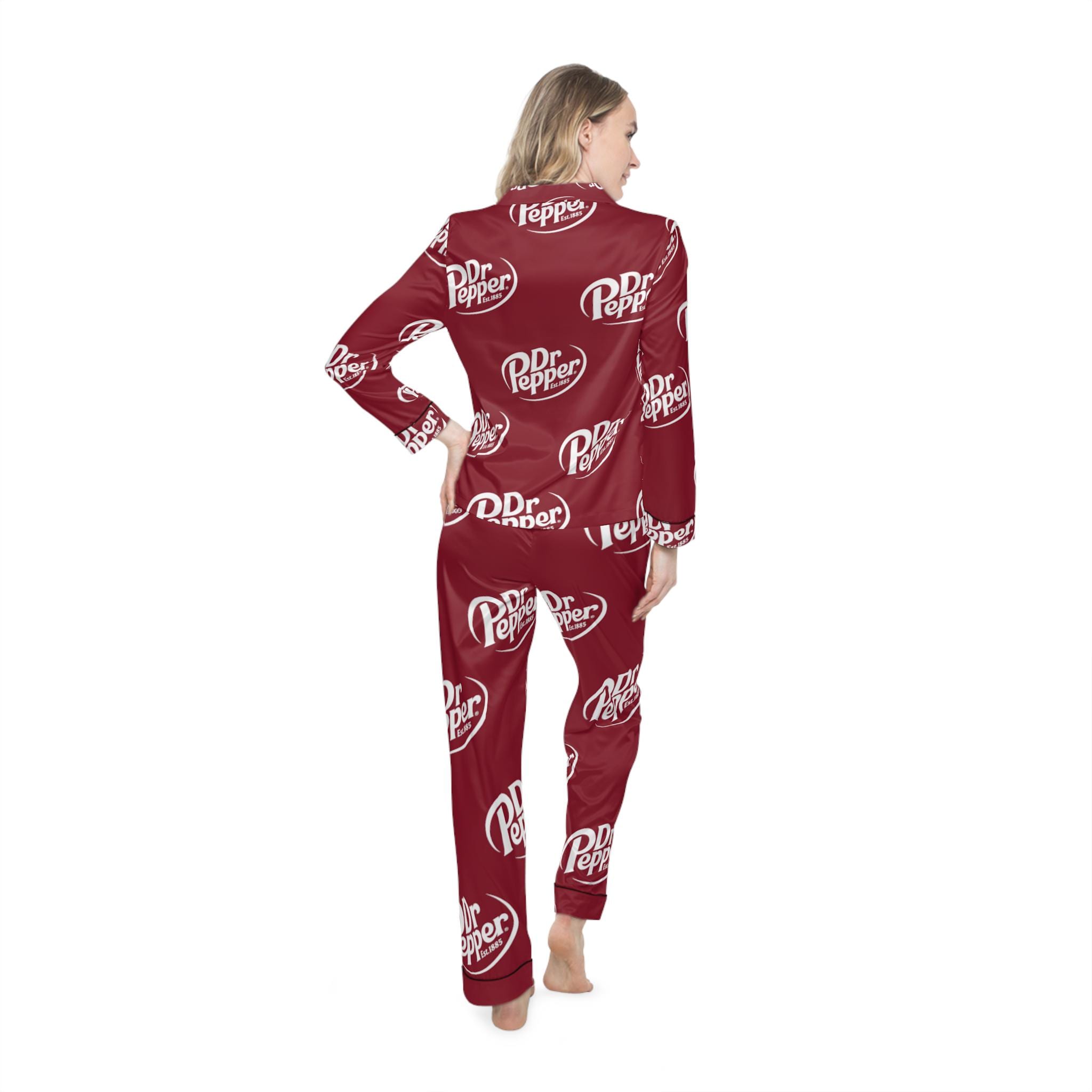 Dr Pepper Womens Satin Pajamas Nightgown Sleepwear Jammies Bedgown ...