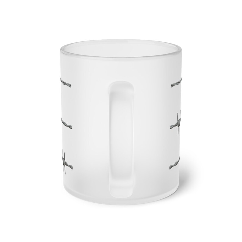 Barbed Wire Frosted Glass Mug Kitchen Ranch Accessories Decor Utensils ...