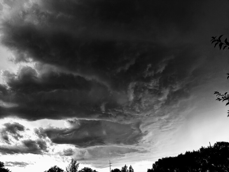 Wicked Storm Clouds digital Download Black & White - Etsy