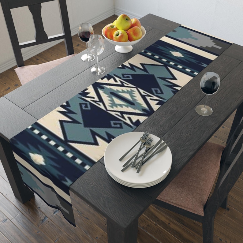 Southwestern Table Runner (poly) Navajo Kitchen Western Dinning Room ...
