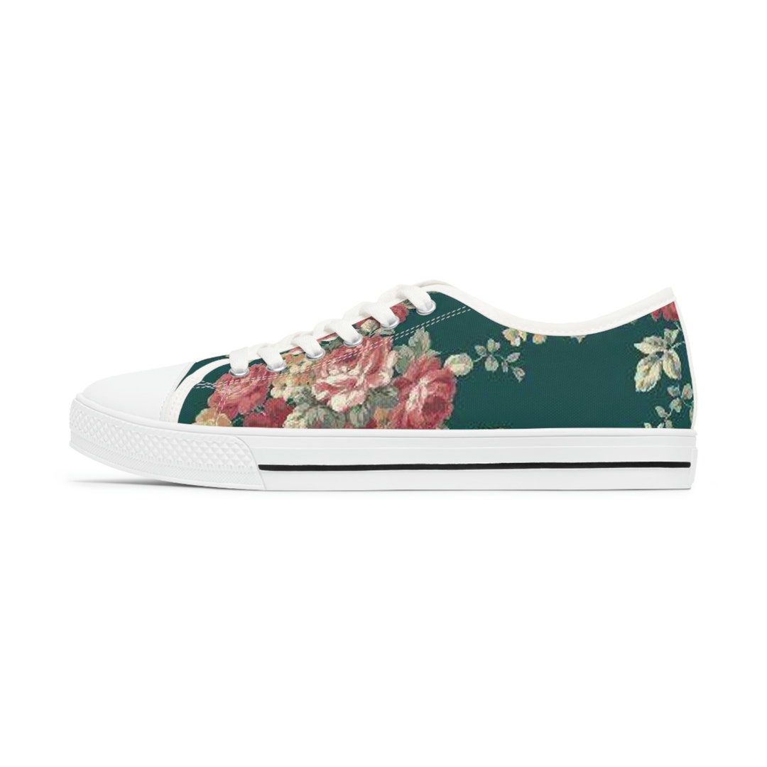 Women's Sneakers/tennis Shoes/athletic Shoes/floral Shoes/womens ...