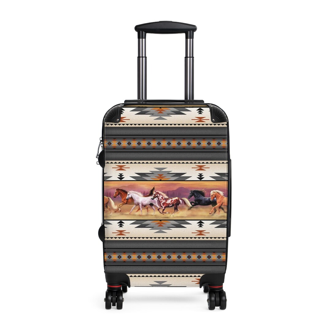 Aztec Suitcases Running Horses Navajo Luggage Tribal Carry on All Tote ...