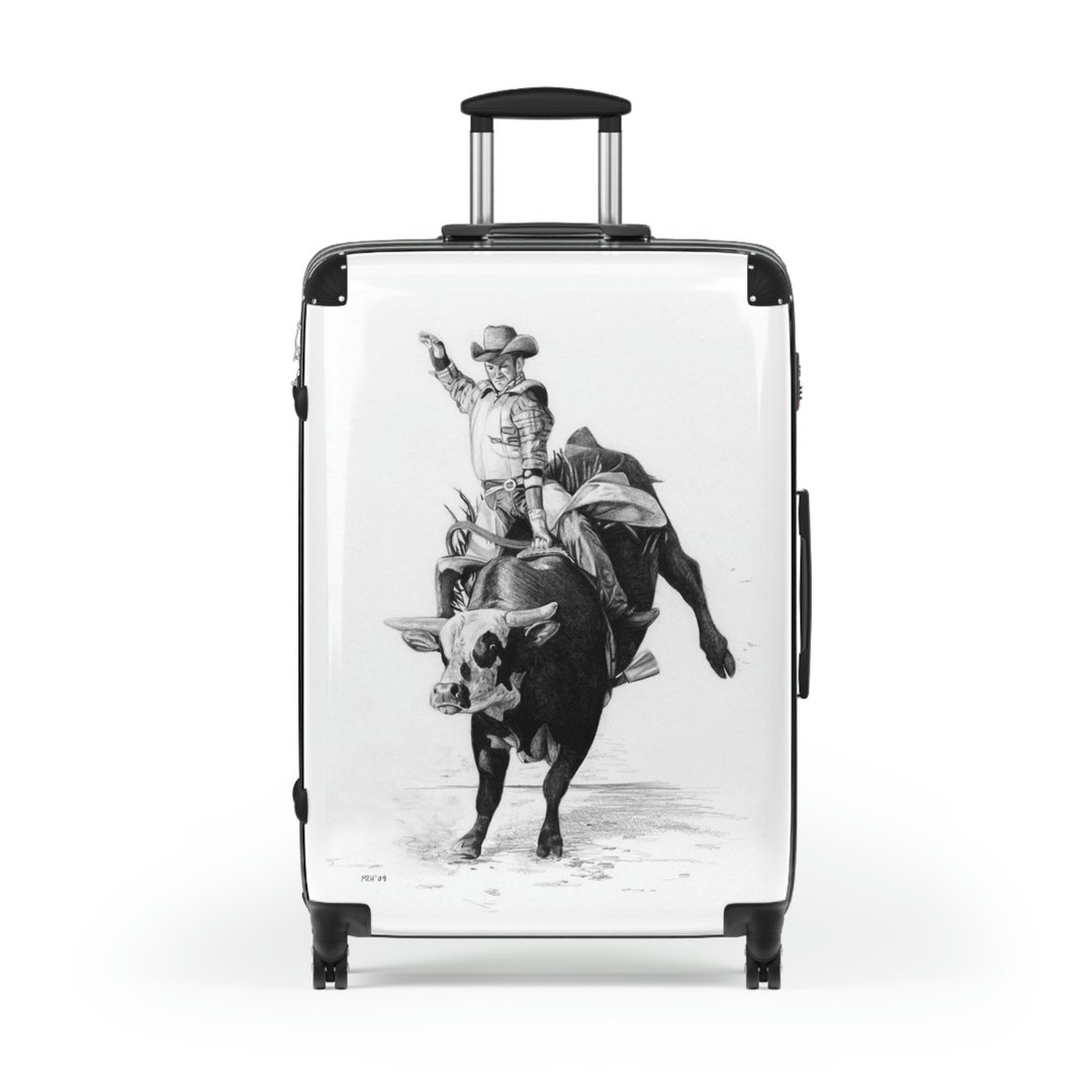 Cowboy Suitcase/rodeo Suitcase/western Luggage/carry All/bucking Bull ...