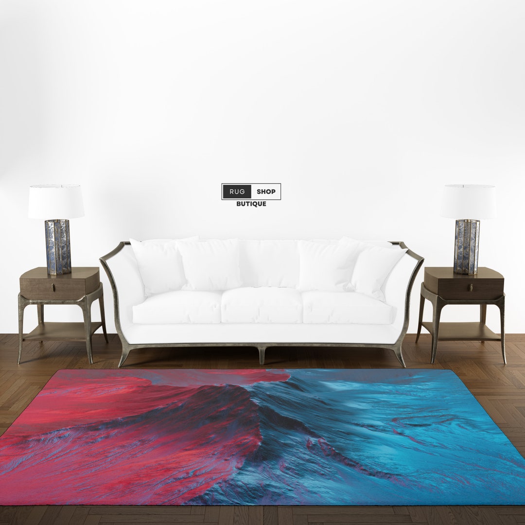 Abstract Neon Mountain Rug Wine Glass Rug, Gift for the Him, Gift for ...