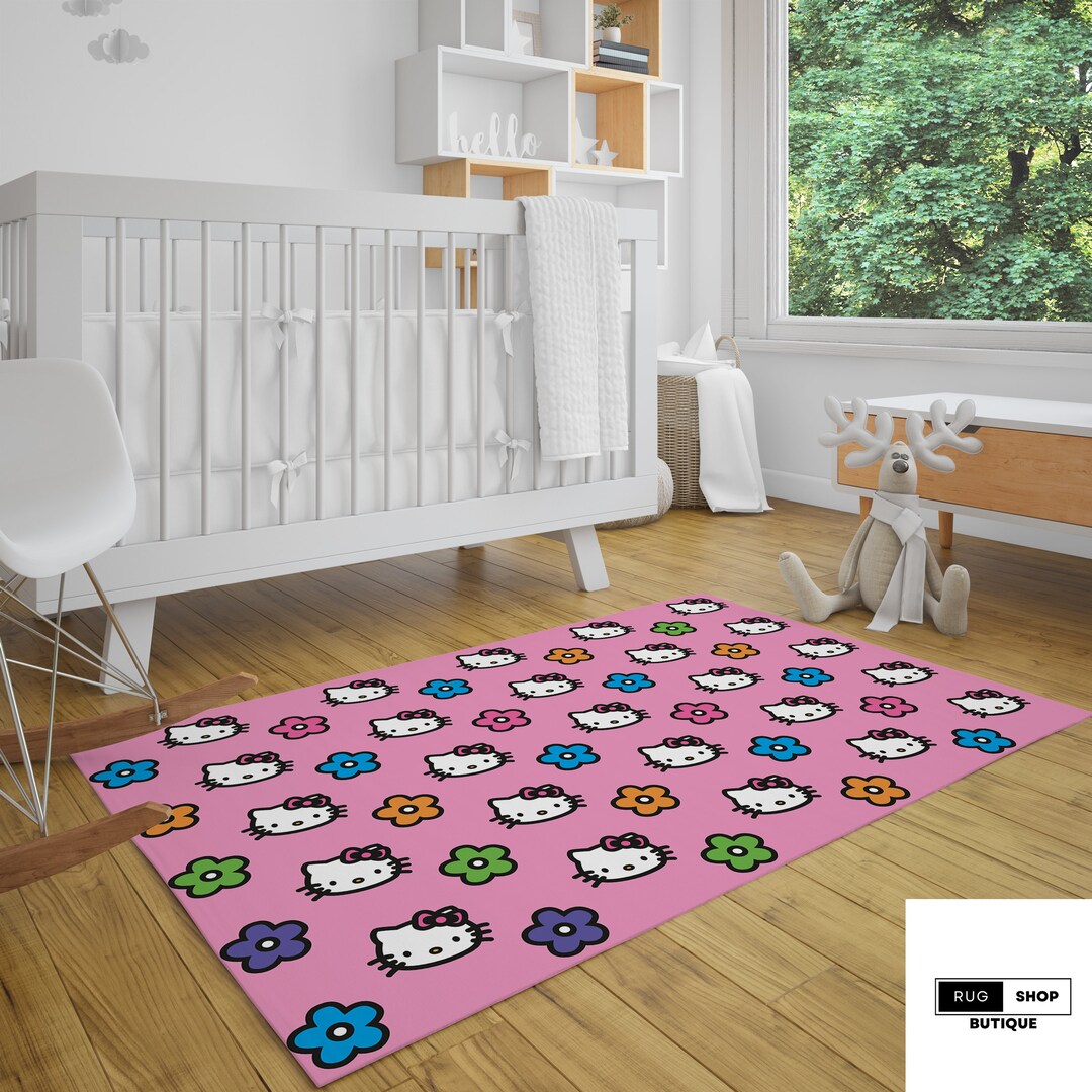 Kitten Cat Design Rug, Animation Rug, Popular Rug, Modern Rug, Custom ...