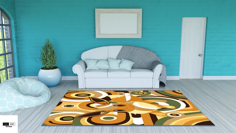 Pokeanime Eevee Rug, Animation Rug, Popular Rug, Modern Rug, Custom Rug ...