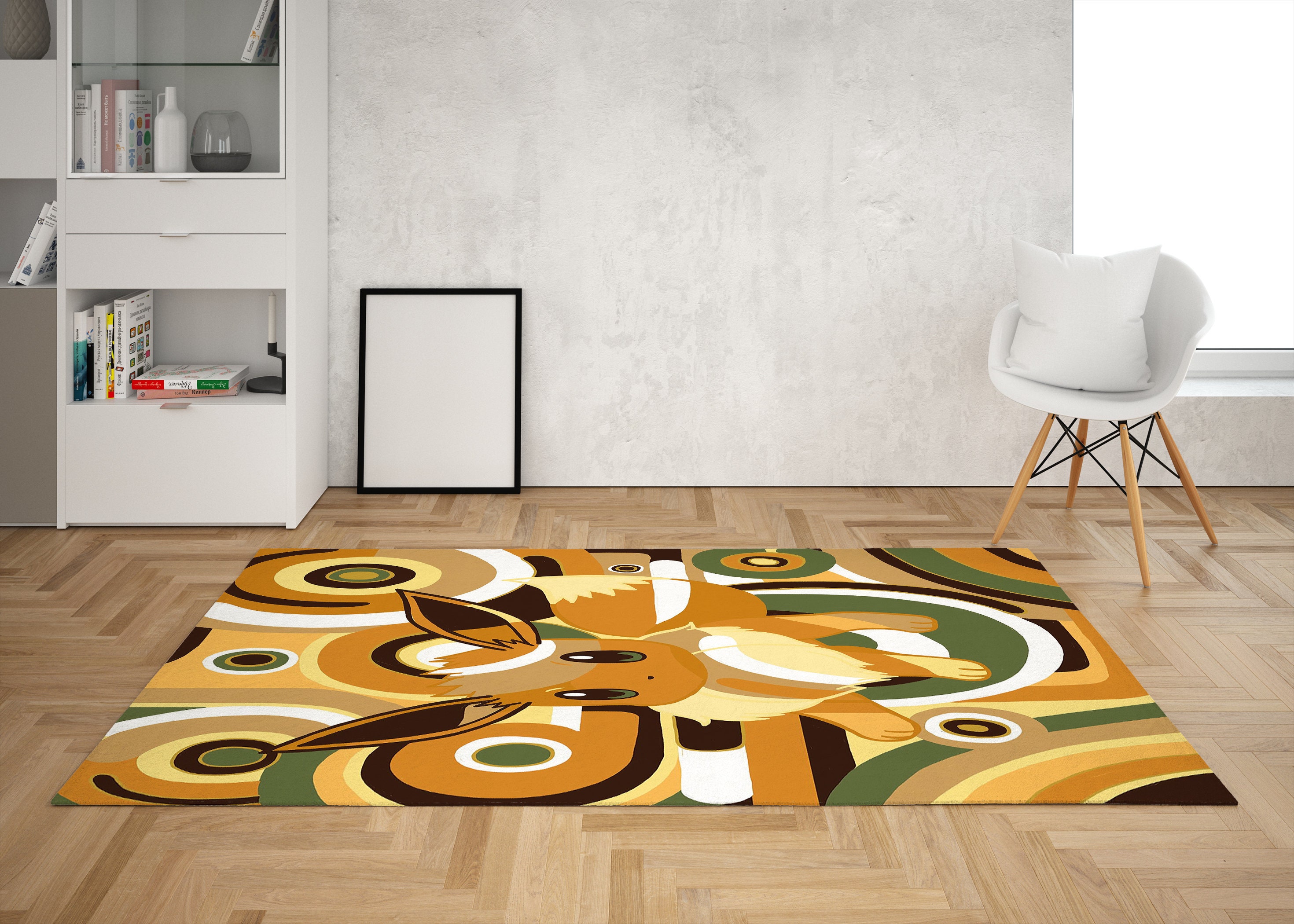 Pokeanime Eevee Rug, Animation Rug, Popular Rug, Modern Rug, Custom Rug ...