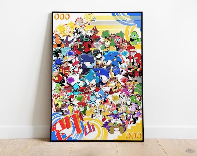 Sonic the Hedgehog Digital Download Poster for Bedroom Decor, Party ...