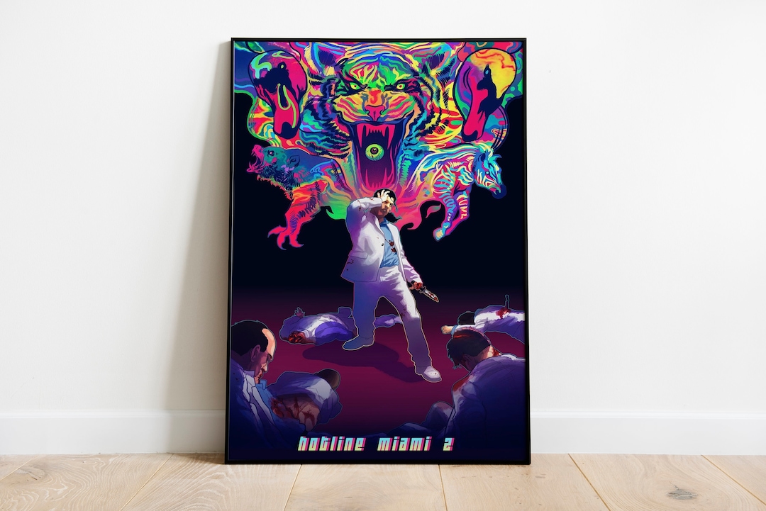 Hotline Miami 2 Poster Print | Gaming Poster | Room Decor | Wall Decor ...