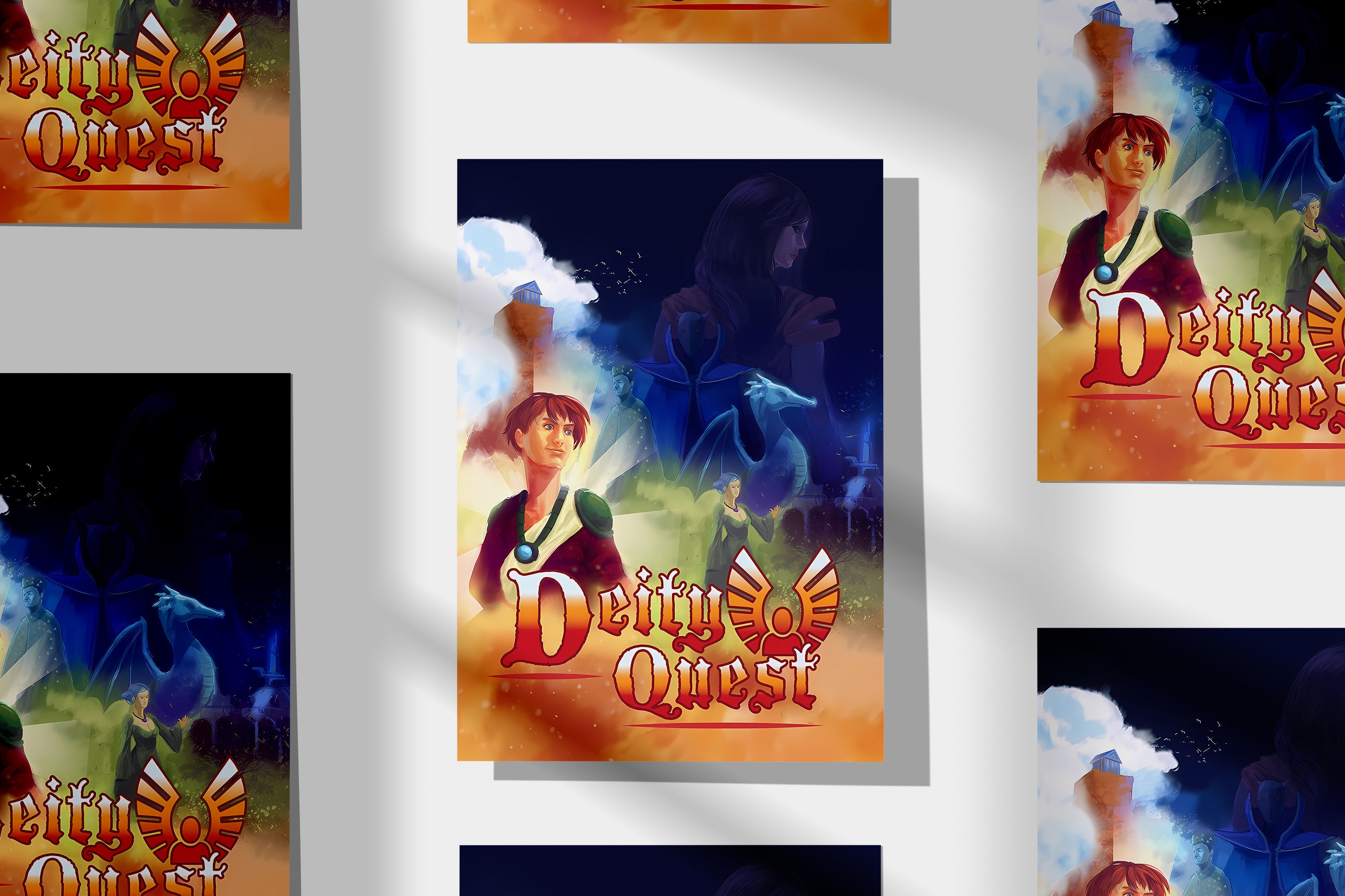 Deity Quest Poster Print | Gaming Poster | Room Decor | Wall Decor ...