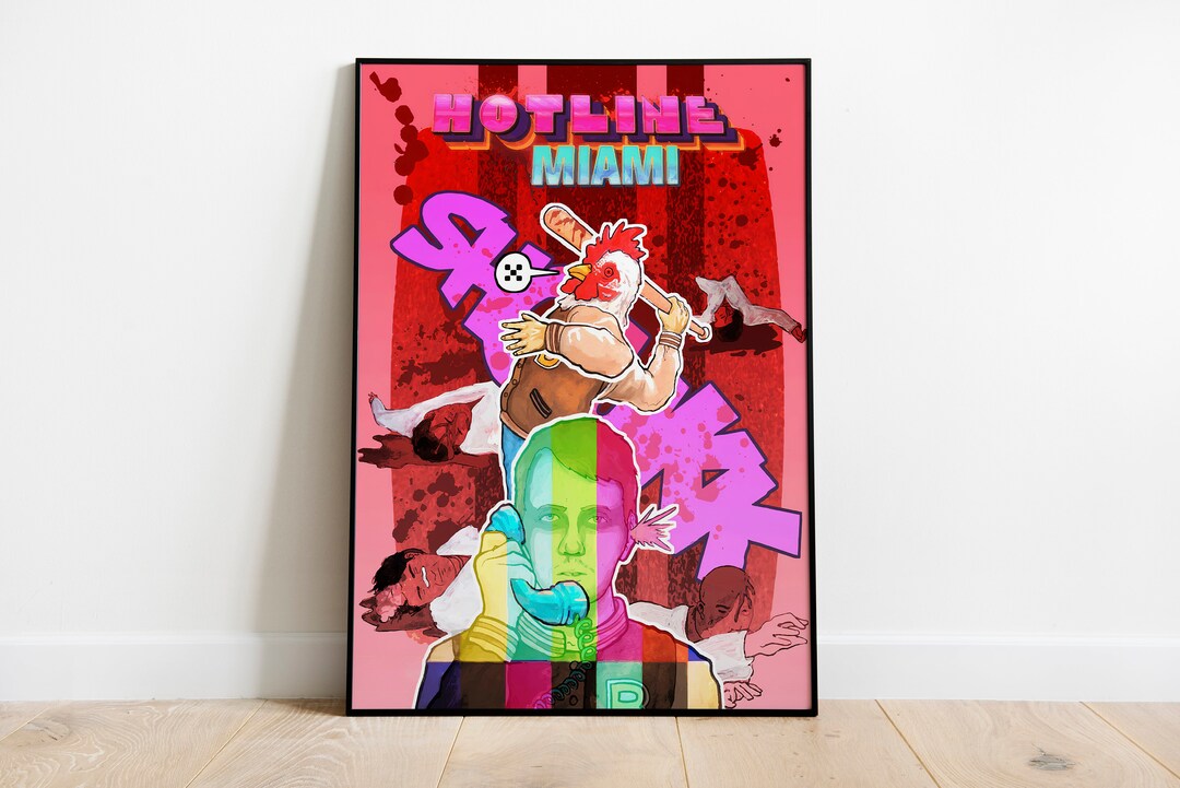 Hotline Miami Poster Print | Gaming Poster | Room Decor | Wall Decor ...
