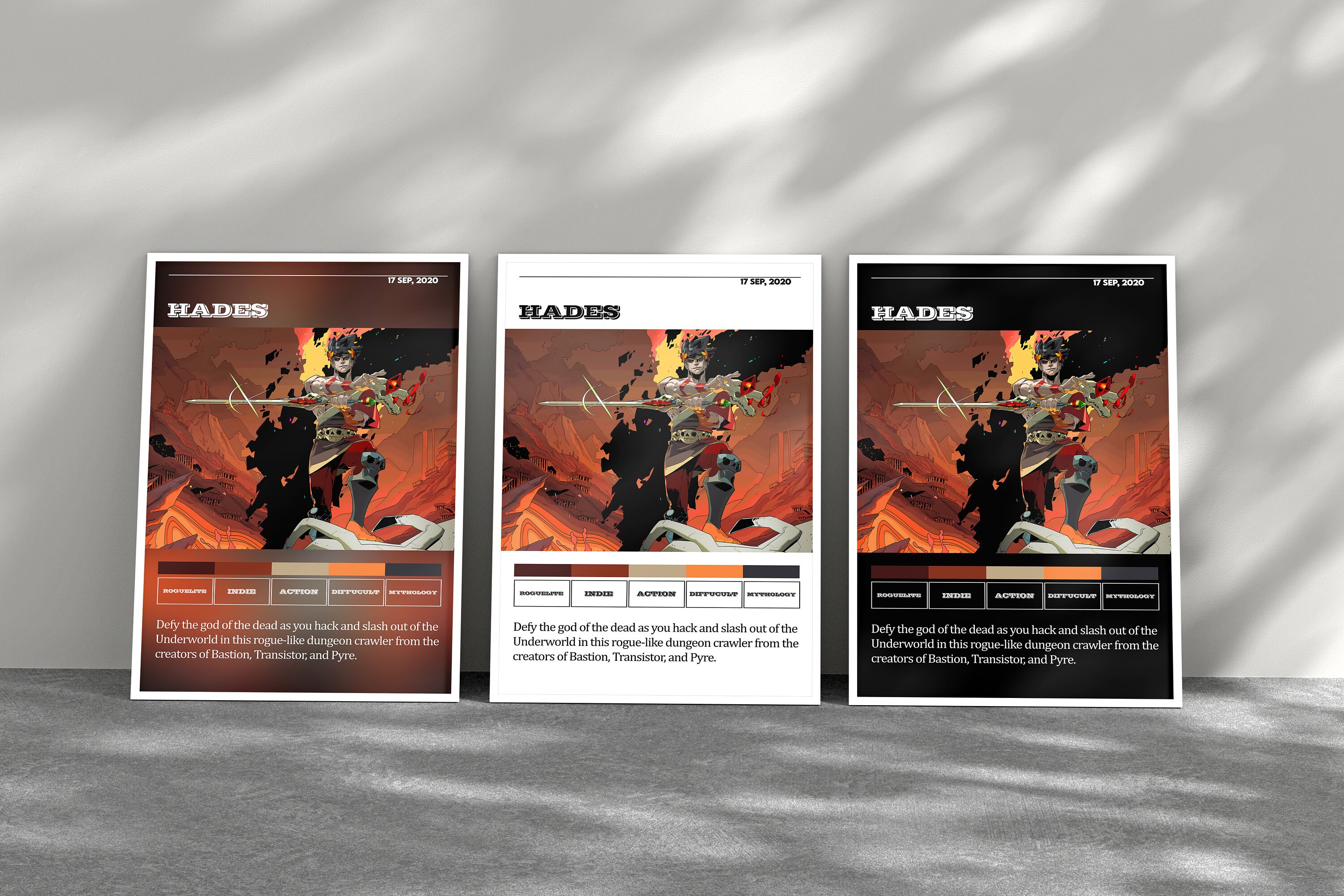 Hades Poster Print Gaming Poster Room Decor Wall Decor Gaming Decor ...