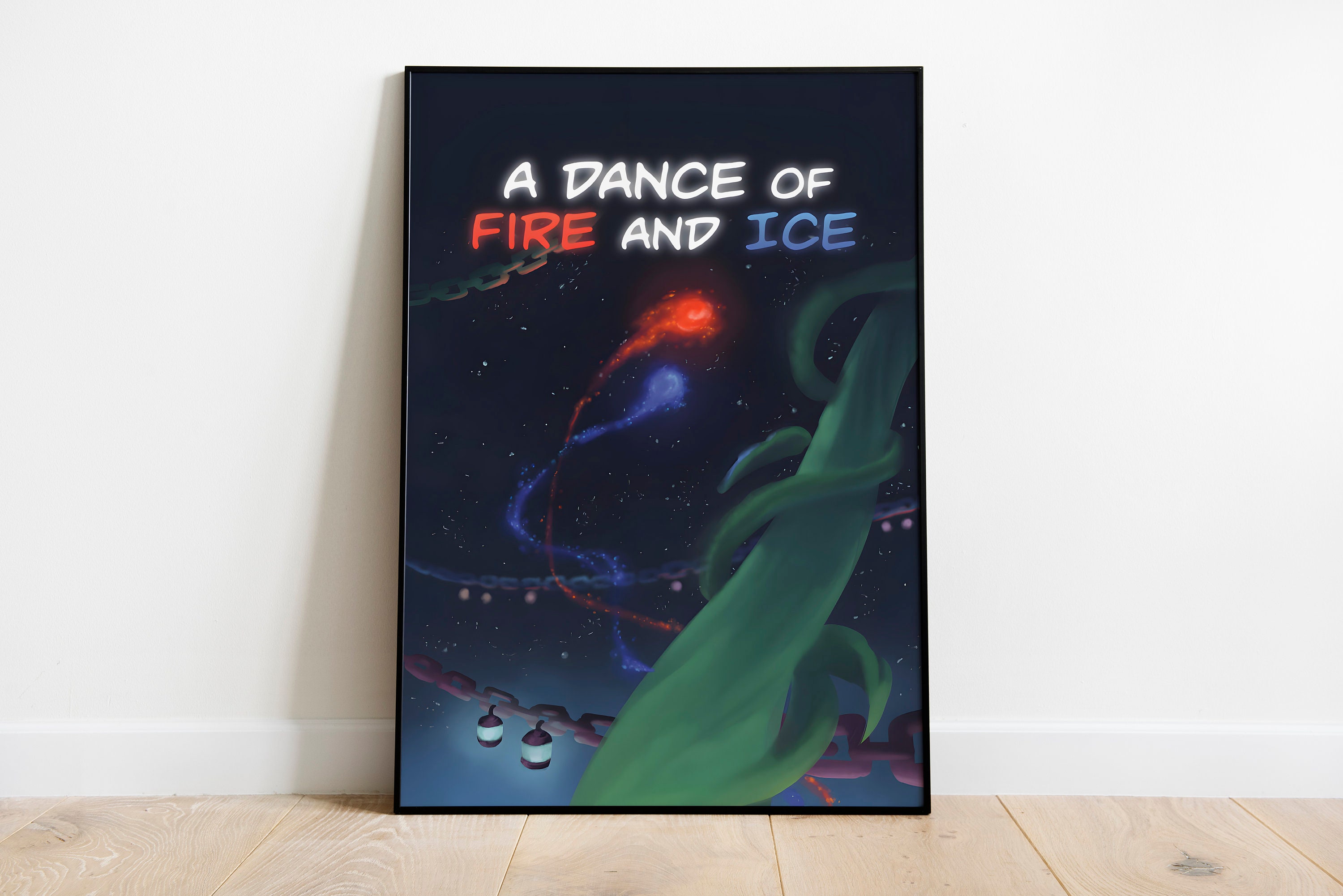 A Dance of Fire and Ice Poster Print Gaming Poster Room Decor Wall ...