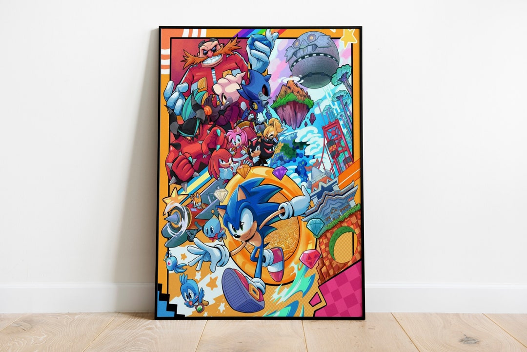 Sonic Poster Print | Gaming Poster | Room Decor | Wall Decor | Gaming ...