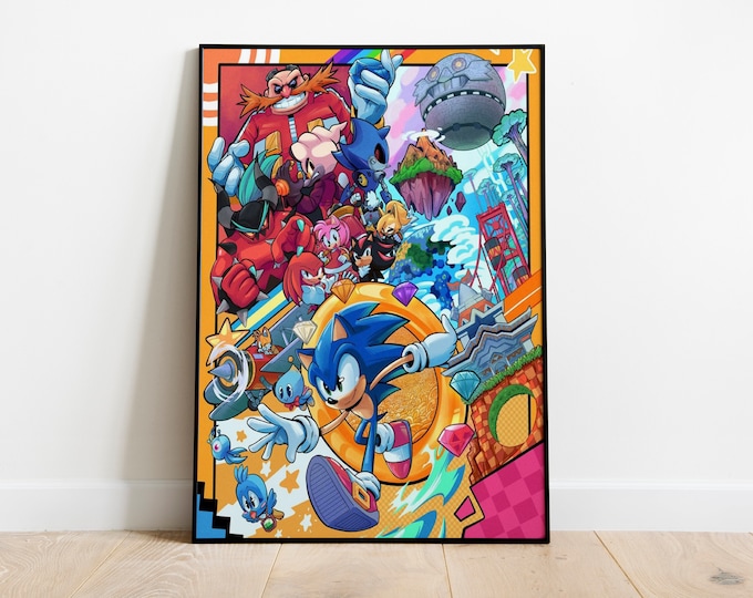 Sonic the Hedgehog Digital Download Poster for Bedroom Decor, Party ...