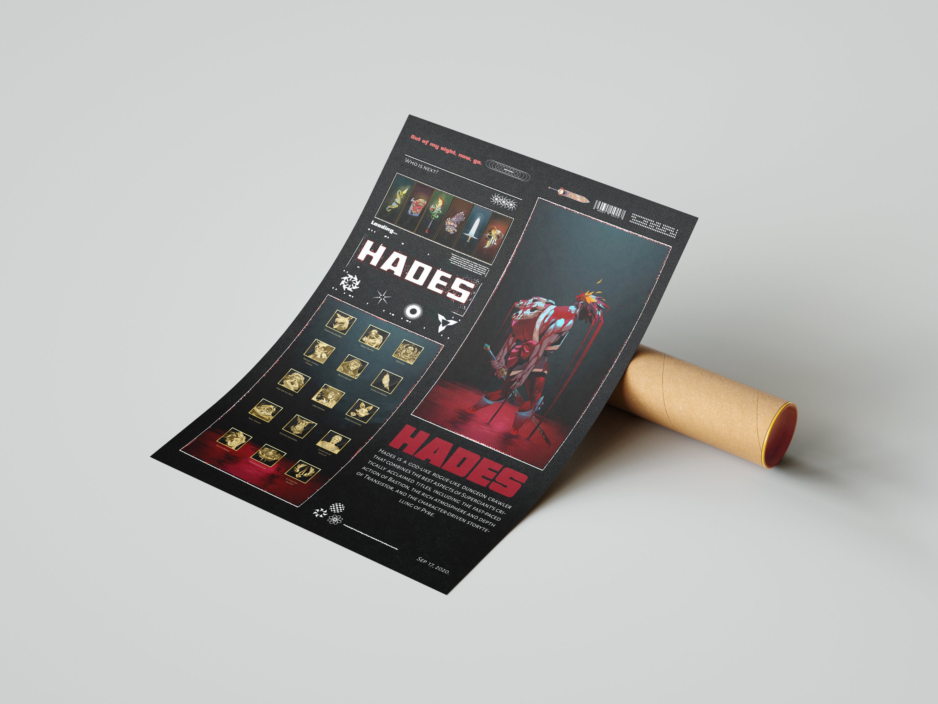 Hades Poster Print Gaming Poster Room Decor Wall Decor Gaming Decor ...