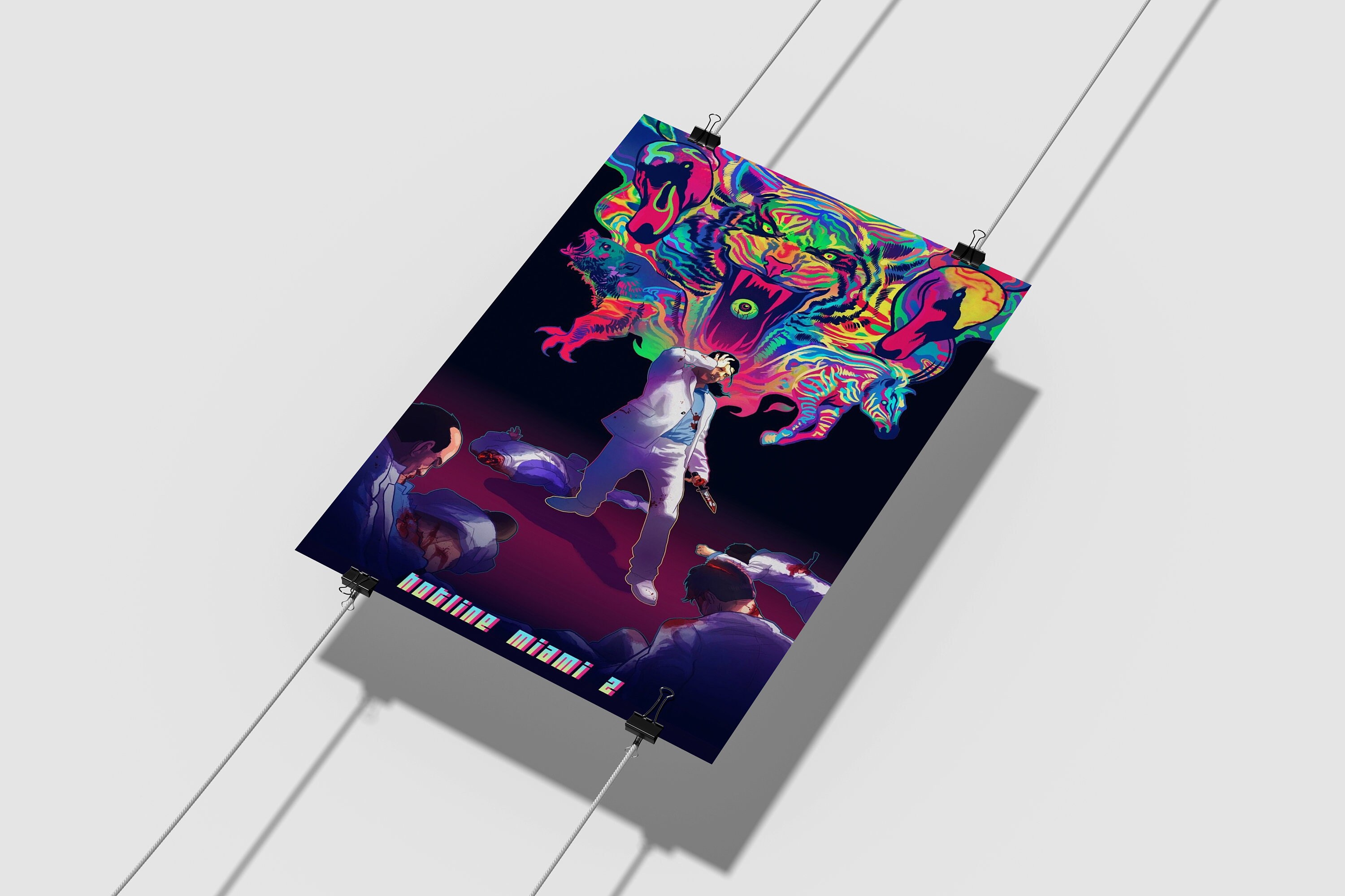 Hotline Miami 2 Poster Print | Gaming Poster | Room Decor | Wall Decor ...